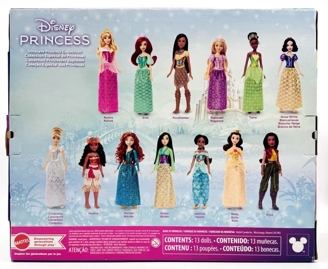 DISNEY PRINCESS ULTIMATE Princess Collection 13 Fashion Dolls JFC43 ...