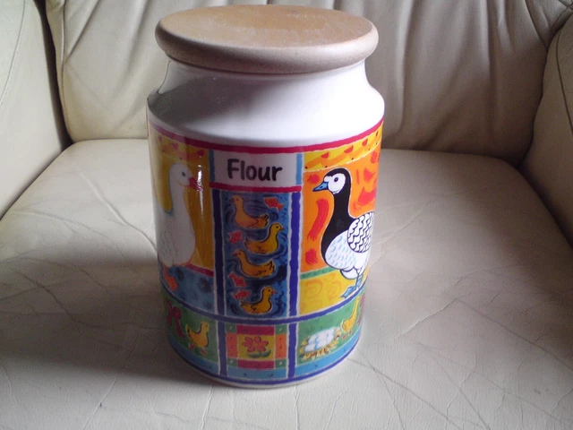 DUNOON FUNKY FARM Jane Brookshaw Farm Animals Flour Jar,21 CMS APPROX ...