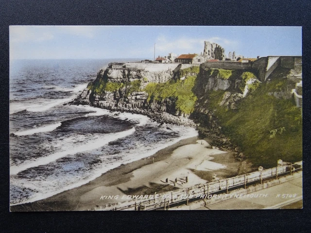 TYNE & WEAR TYNEMOUTH King Edwards Bay & Priory c1940s Postcard by ...