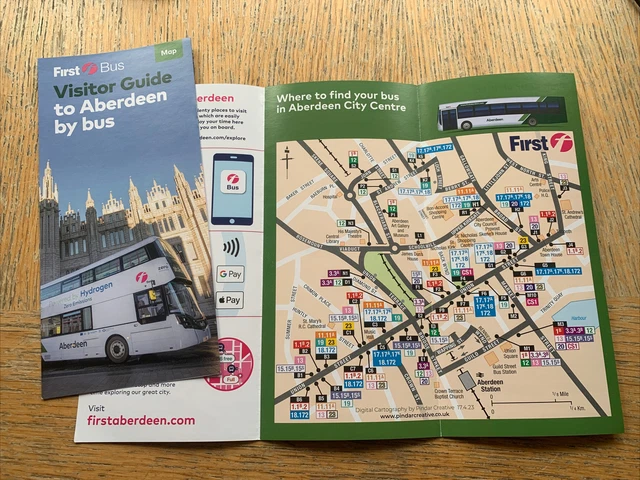 FIRST BUS: VISITOR Guide to Aberdeen by bus April 2023 edition £1.65 ...