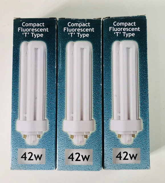 CROMPTON CLTE42SCW CFL 42W 4-Pin GX24q-4, T Type Compact Fluorescent ...