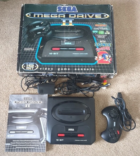 SEGA MEGA DRIVE II 2 Console Boxed With Instructions Controller Cables ...
