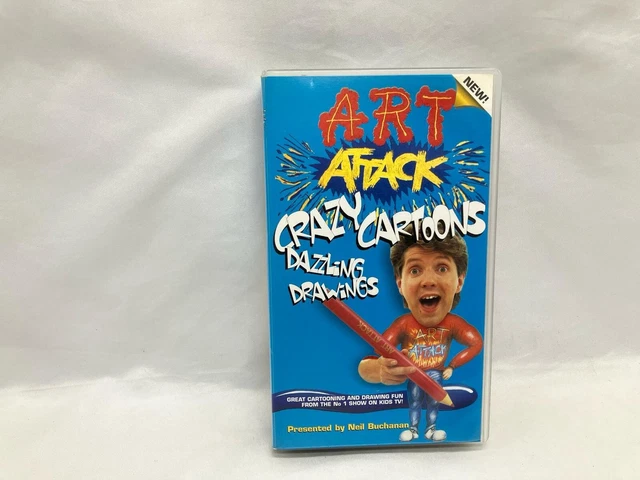 ART ATTACK - Crazy Cartoons - Presented by Neil Buchanan - VHS Video £ ...