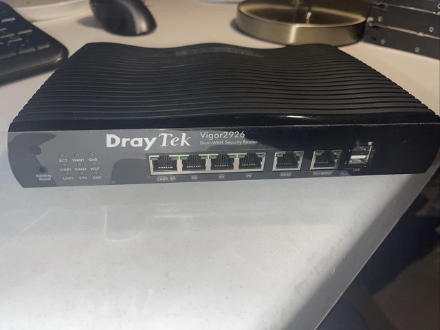 DRAYTEK VIGOR 2926 Ethernet Router DUAL WAN Firewall & Load-Balancer ...