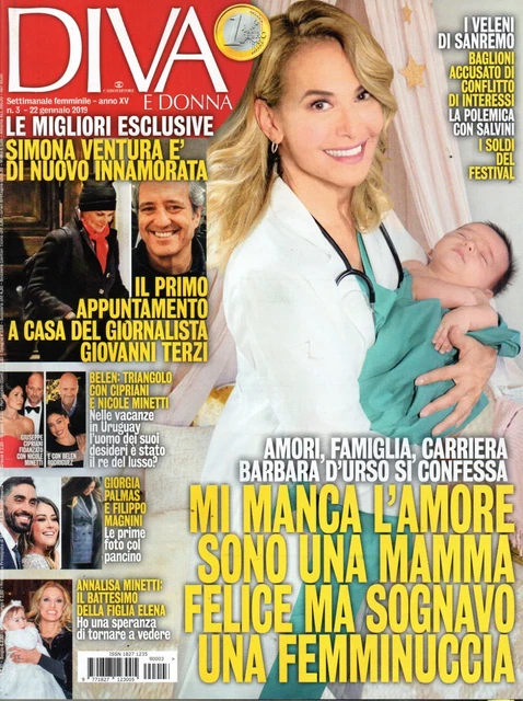 DIVA 2019 3.BARBARA D’Urso,Claudio Baglioni,Sfera Ebbasta,Michelle ...