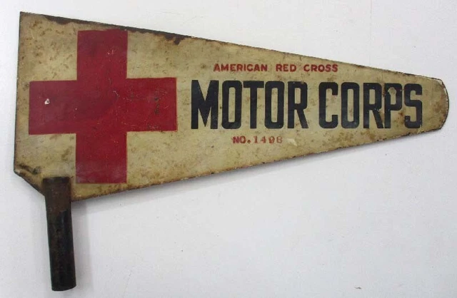 RED CROSS MOTOR Corps Ambulance Antenna Topper, WW2 Women Volunteers ...