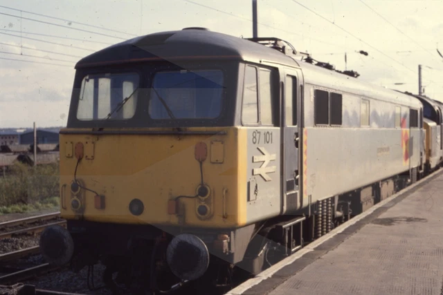 ORIGINAL 35MM SLIDE - A/C Class 87/1 'RfD' 87101 - Warrington - 1992 ...