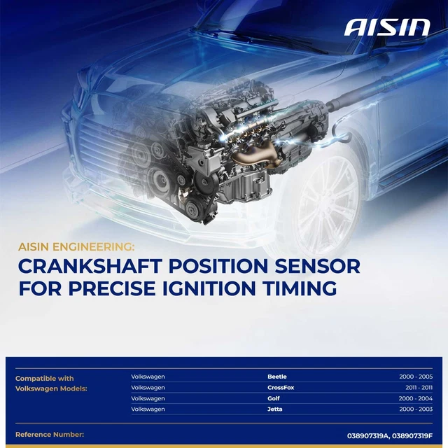 AISIN CRANKSHAFT POSITION Sensor for Volkswagen Jetta Golf Beetle 2000 ...