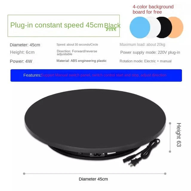 AUTOMATIC MOTORIZED SHOOTING Carousel Display Stand Rotating Disk Photo ...