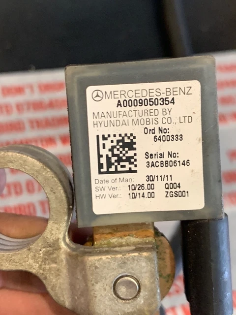 2011 MERCEDES BENZ W204 C250 Class Negative Battery Sensor Cable ...