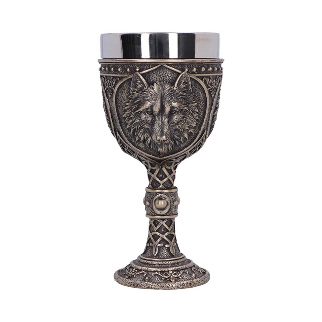WILD THIRST MEDIEVAL Wolf Chalice Nemesis Now Gothic Fantasy Wildlife ...