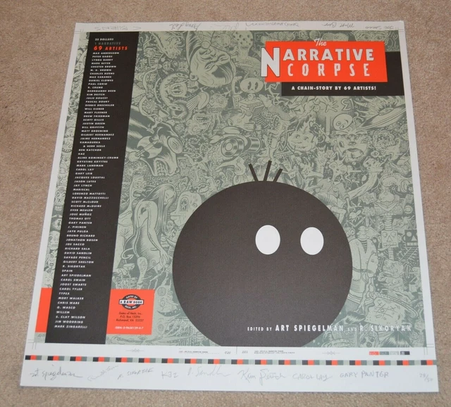 ART SPIEGELMAN NARRATIVE Corpse Signed Print N Charles Burns Mark Beyer ...