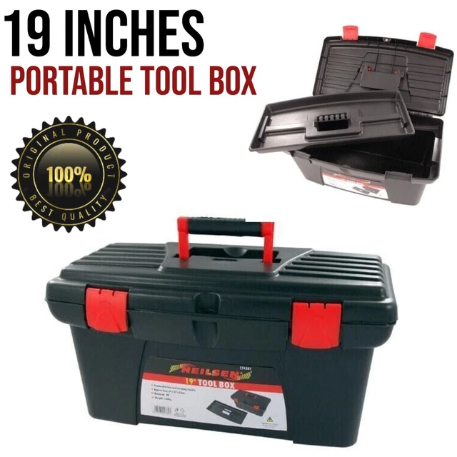 TOOL BOX 19 Inch Lockable Toolbox Chest Storage Portable with Handle ...