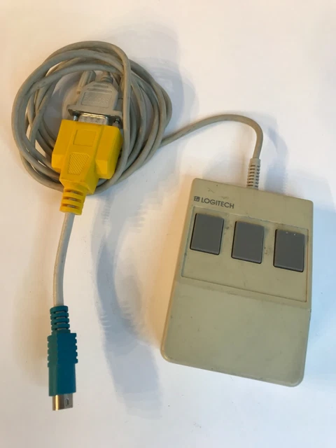 LOGITECH - C7-3F-9F - 3 Button Serial Computer Ball Mouse - 9-Pin $14. ...