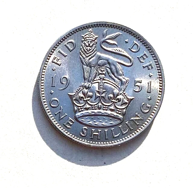 GEORGE V1 3rd COIAGE ONE SCOTTISH SHILLING 1951 UNC £10.00 - PicClick UK