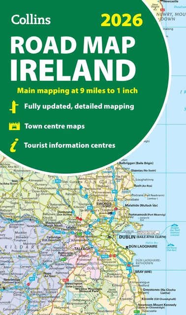 COLLINS MAPS 2026 Collins Road Map of Ireland (Map) Collins Road Atlas ...