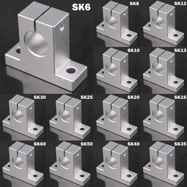 SUPPORT DE GUIDE en aluminium pratique pour roulements SK8/10/12/13/16 ...