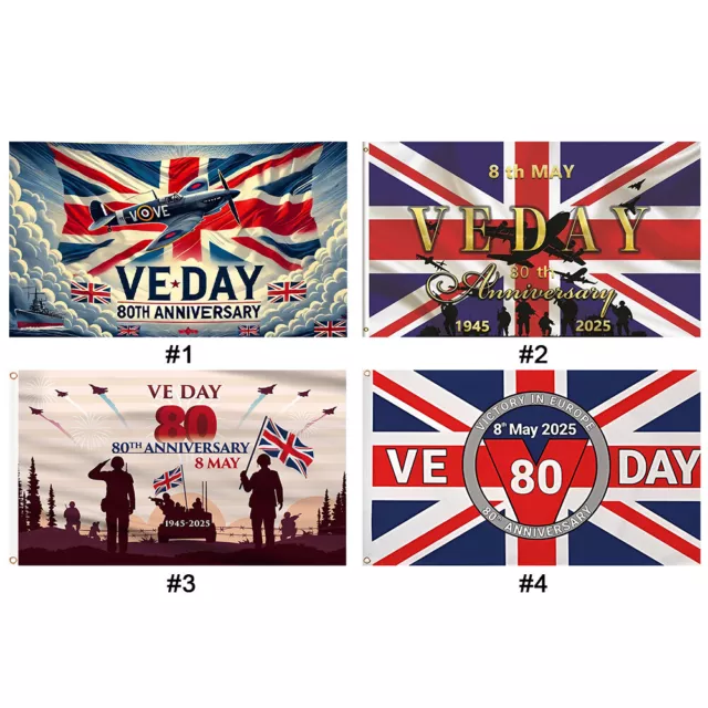 2025 VE DAY 80th Anniversary Flag 80 Years Victory In Europe Flag ... 2025 VE DAY 80th Anniversary Flag 80 Years Victory In Europe Flag ...