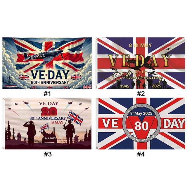 2025 VE DAY 80th Anniversary Flag VE Day Flag 80 Years VE Day Cloth Flag $15.28 - PicClick AU