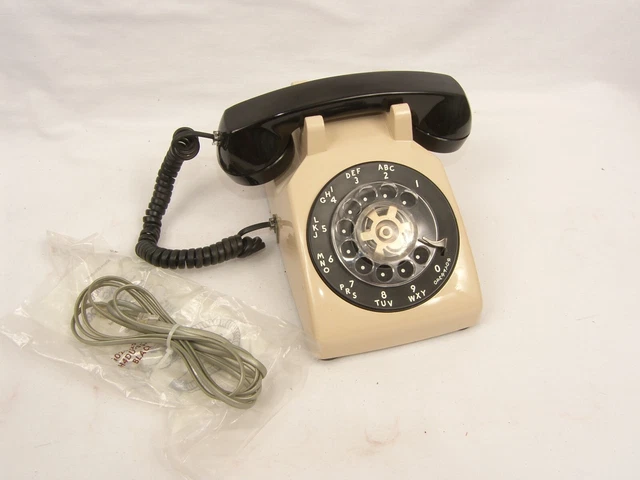 VINTAGE 1960-70S WESTERN Electric 500DM Black/Ivory Rotary Desk Telephone Mint £80.48 - PicClick UK