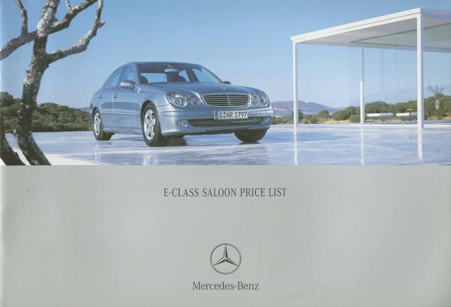 CAR PRICE LIST Brochure: Mercedes-Benz E-Class - November 2004 £14.99 ...