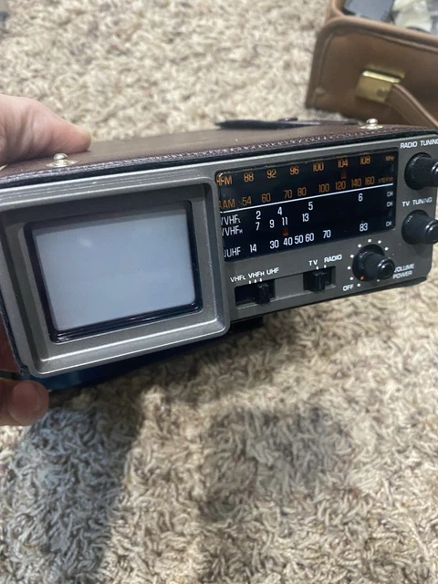 VINTAGE UNISONIC AM FM 2 BAND RADIO VHF/UHF ALL Channel Micro TV XL-990 ...