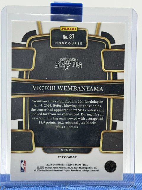 2023 VICTOR WEMBENYAMA Select flash arancione Prizm #87 Wemby Rookie ...