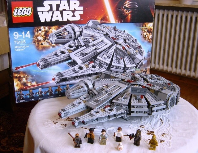 LOT RARE LEGO set 75105 grand vaisseau Star Wars Millenium Falcon + 7 ...