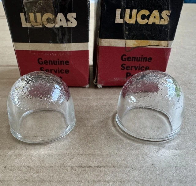 GENUINE NOS LUCAS 573915 Number Plate Light Glass Lenses Austin A50 A55 ...