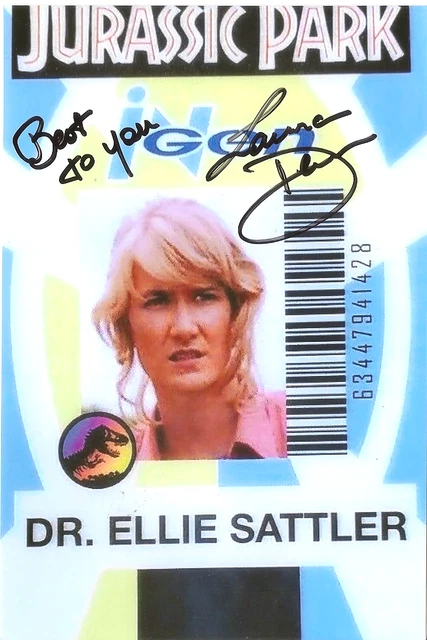 AUTOGRAPHE DE &LAURA.DERN&. (Jurassic-Park.). "Ellie". EUR 4,99 ...
