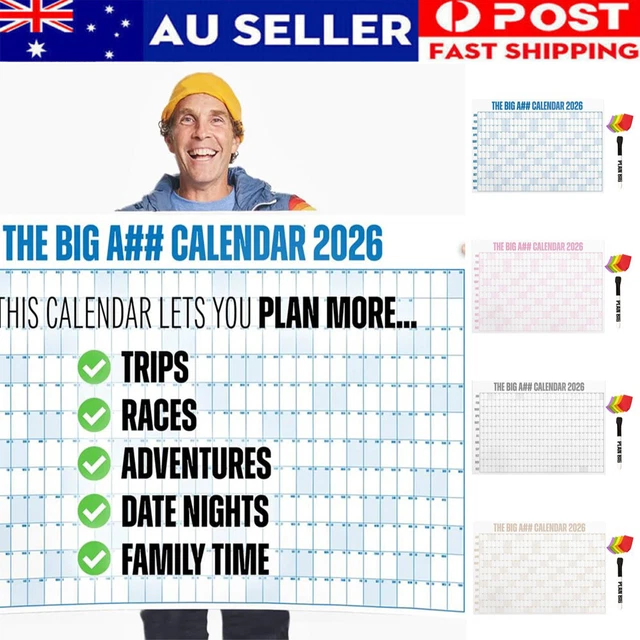 2026 SCHEDULE ORGANIZER The Big A## Calendar Giant Yearly Wall Planner ...
