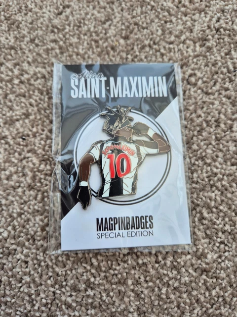 NEWCASTLE UNITED MAGPIN Distintivi Allan Saint-Maximin Ltd Edizione ...