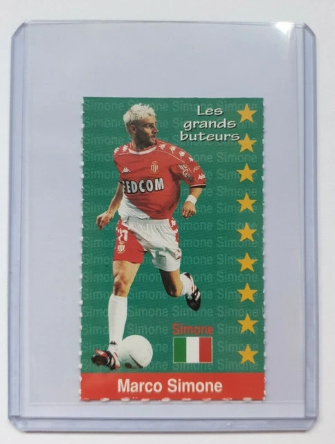 MARCO SIMONE AS Monaco 1999-2000 Carte Football Bleu Blanc Foot Rare ...