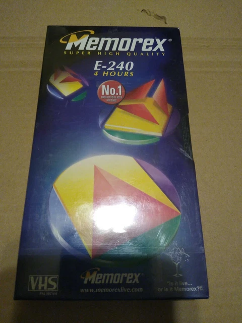 MEMOREX E-240 VHS Video Cassette Tape, Memorex E-240, 4 hour Brand New ...