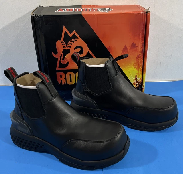 10 M NIB Rocky Code Red Station Slip-On Composite Toe Boots Rkd0114 ...