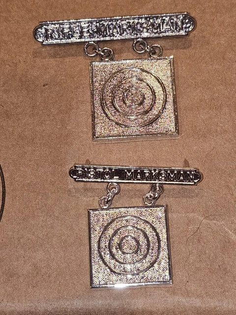 1960S 70S USMC Marine Marksman Rifle Badge Set x2 L@@K!!! $8.97 - PicClick