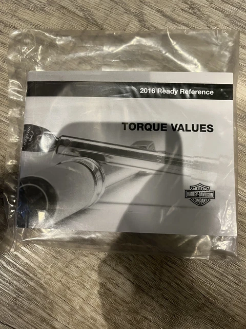 NEW HARLEY DAVIDSON Torque Values 2016 Ready Reference £29.99 - PicClick UK
