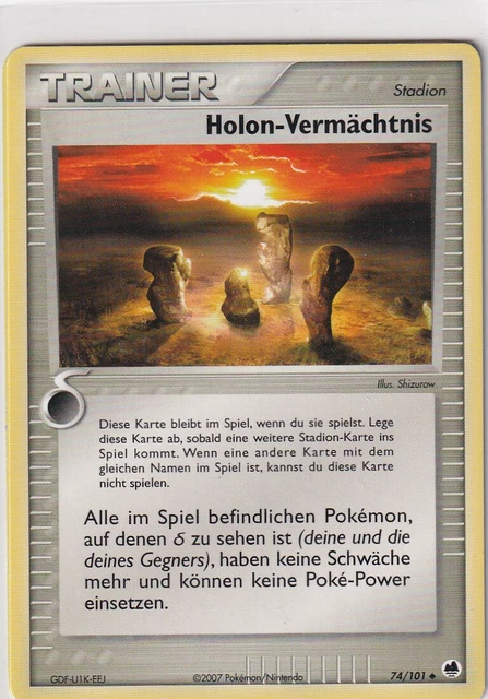 POKEMON MAPPA RARI Vecchio Ex Dragon Froniers 74/101 Holon-Vermächtnis ...