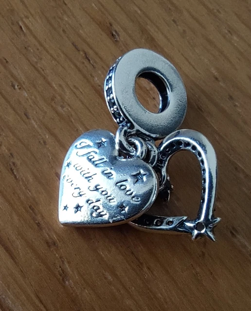PANDORA CELESTRIAL SHOOTING Star Heart double dangle charm £40.00 - PicClick UK