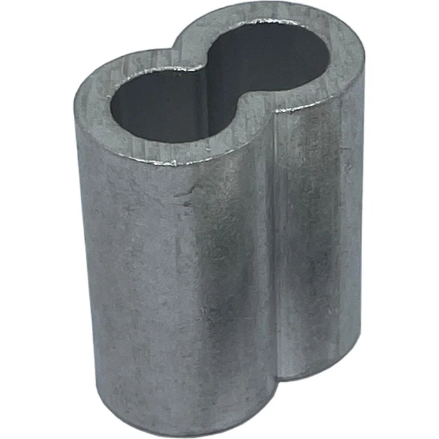 50X WIRE ROPE clamp Aluminium 8mm Aluminium Press clamp Press sleeve ...