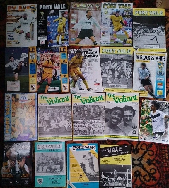 18 PORT VALE Programmes Mixed Season's Can Split £10.08 - PicClick UK