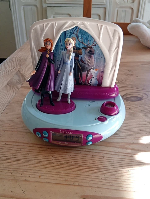 LEXIBOOK DISNEY FROZEN 2 Elsa & Anna, Projector Alarm Clock, Night ...
