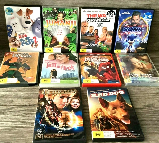BULK BUNDLE LOT 10x DVD R4 PG Children & Family Assorted Movies Sonic ...