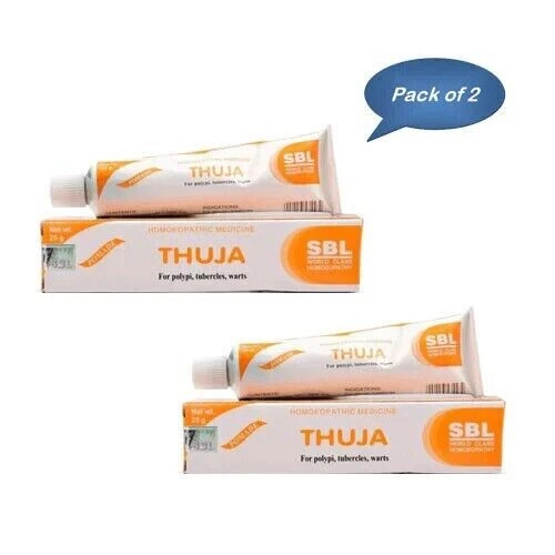 2 X SBL THUJA OINTMENT WART FUNGAL OVERGROWTH DRY SKIN & ERUPTION ...