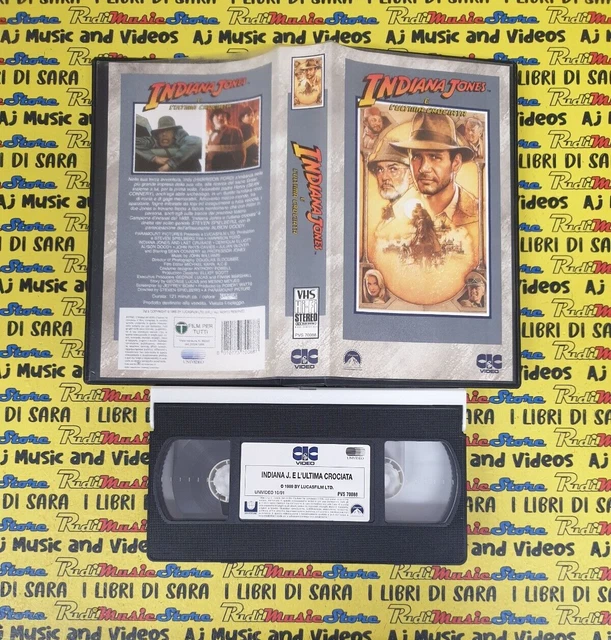 VHS FILM INDIANA JONES E L'ULTIMA CROCIATA 1991 Harrison Ford Sean ...