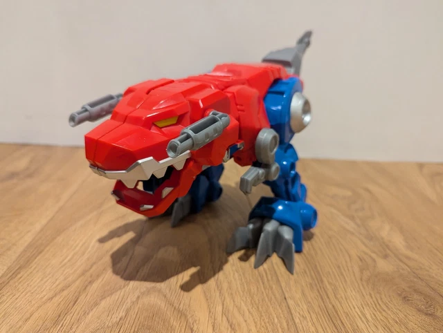 TRANSFORMERS KNIGHT WATCH 12" Optimus Prime / T-Rex Playskool Heroes ...