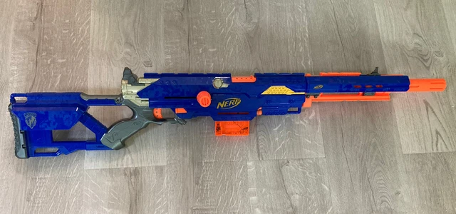 RARE NERF N-STRIKE LongStrike CS-6 Sniper Rifle Gun Extended Barrel ...