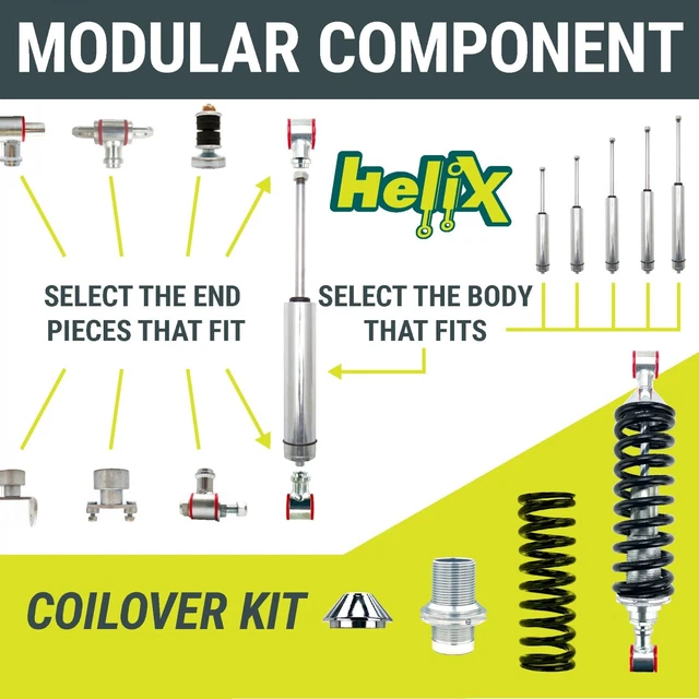 HELIX OPEN LOOP Crossbar T-Bar Conversion Kit For Closed Loop Shock ...