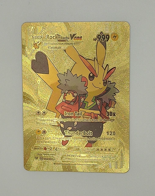 PIKACHU POKEMON ROCK Pika Carte Card Holo Prism Flash Foil Manga Anime ...