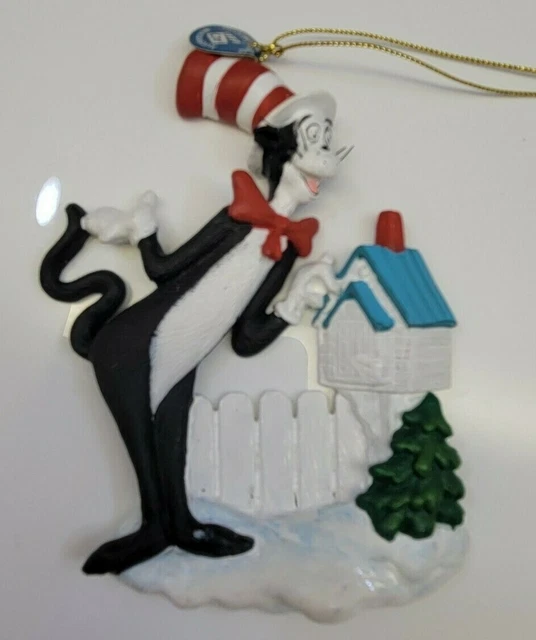 CAT IN THE Hat Movie Ceramic Dr Seuss Christmas Ornament Ceramic RARE ...